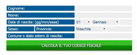 Come calcolare codice fiscale gratis a mano online