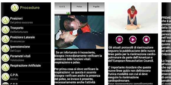 Manuale Primo Soccorso Gratis su Smartphone Android Immagini Video Tutorial