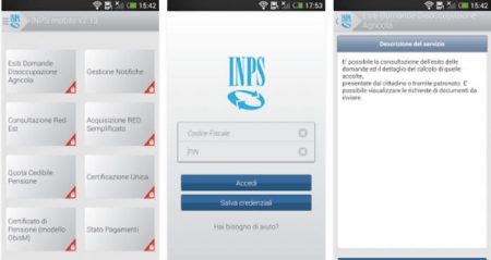 INPS Servizi Mobile: F24, Stato pratiche app android gratis download