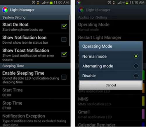 Come cambiare colore LED notifiche smartphone Android applicazioni