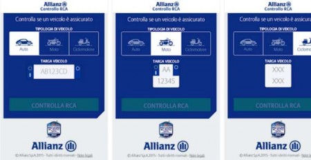 Allianz Controllo Assicurazione RCA Auto Moto Ciclomotori pagata