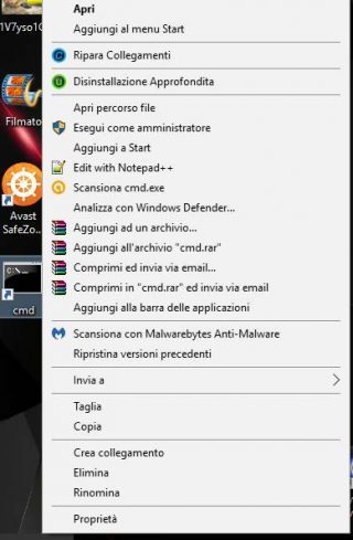 Come avviare CMD.exe Windows Prompt dei comandi amministratore