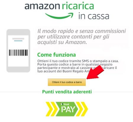 Amazon ricarica in cassa cos'è come funziona buoni sconti 10 euro