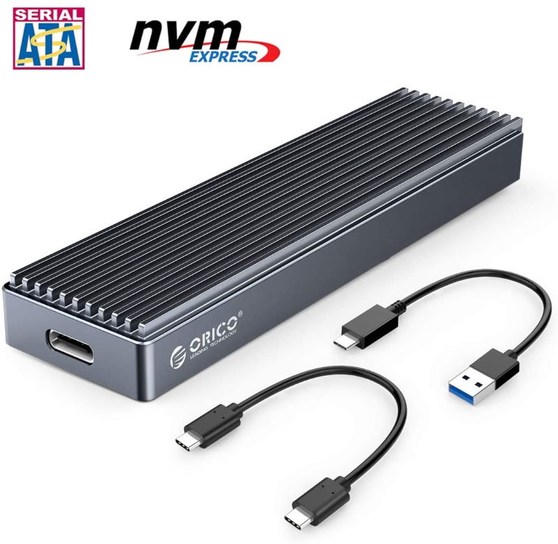 Case Adattatore per SSD M.2 esterni NVMe/SATA con USB 3.1 Type C